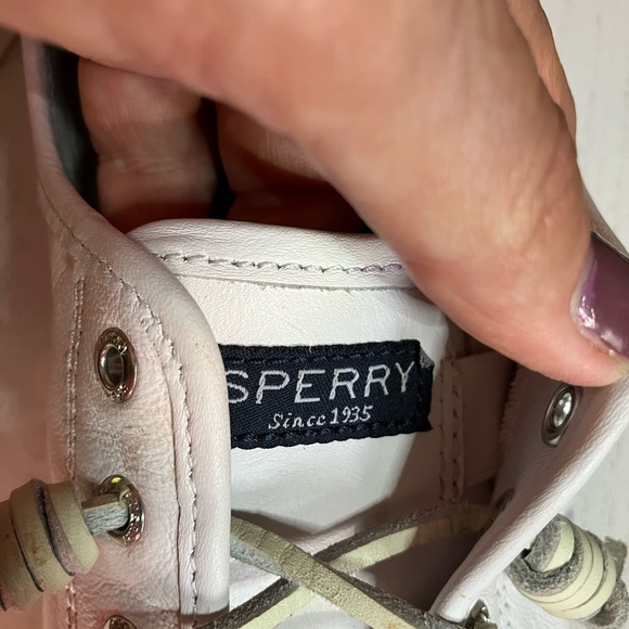Sperry | Shoes | Sperry White Top Sider Leather 95 Slipon Sneaker ...